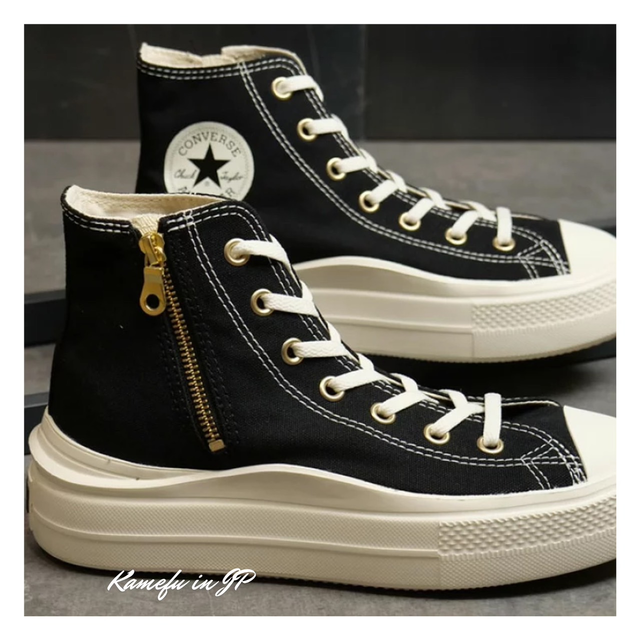 Converse 流線型輕量厚底側拉鍊高筒帆布鞋 – 龜婦的生活
